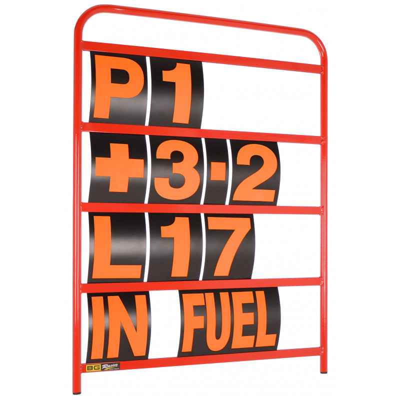 B-G Racing - Standard Red Aluminium Pit Board Kit